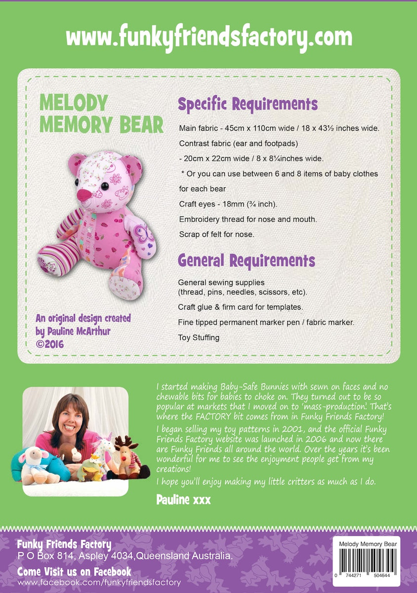 Funky Friends Melody Memory Bear Pattern – Escape & Create