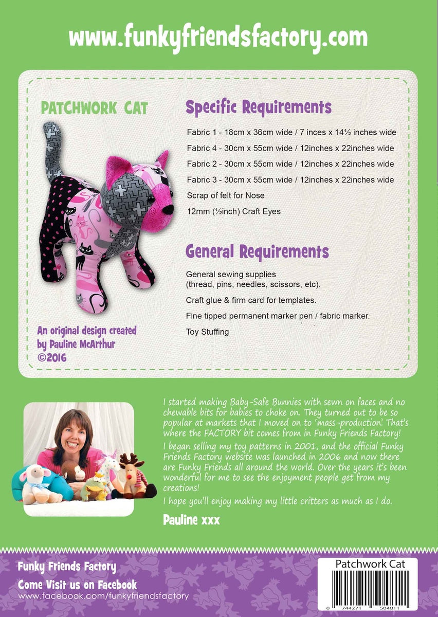 Funky Friends Patch The Pussycat Pattern – Escape & Create