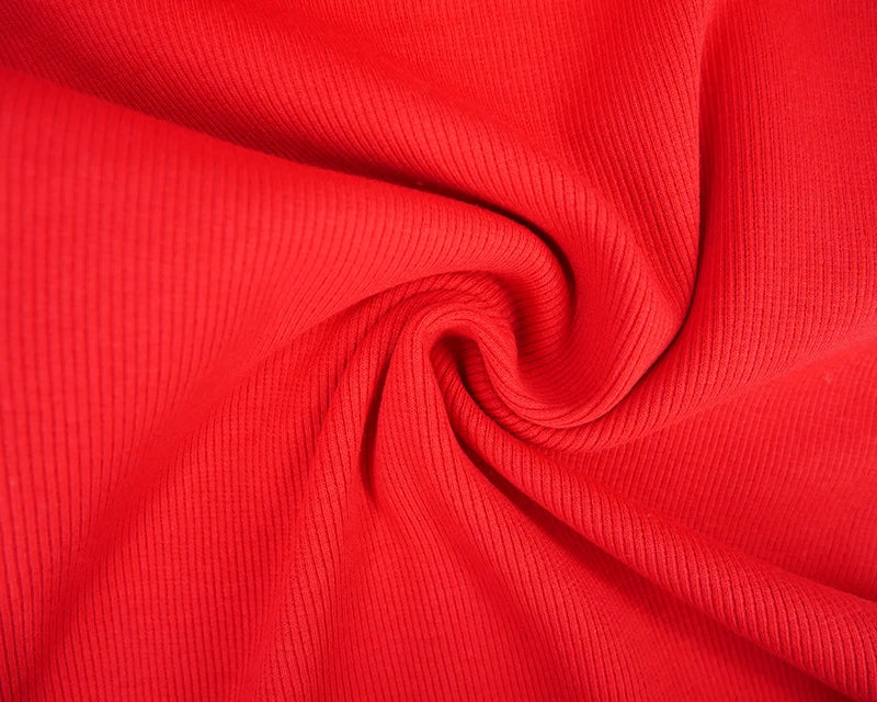 Ribbing (Tubular) in Plain Red – Escape & Create