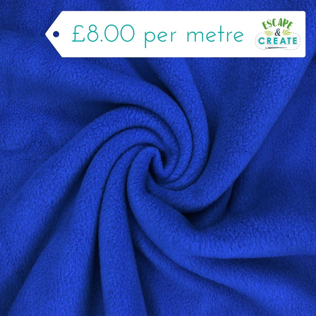Fleece (Polar) in Plain Royal Blue – Escape & Create