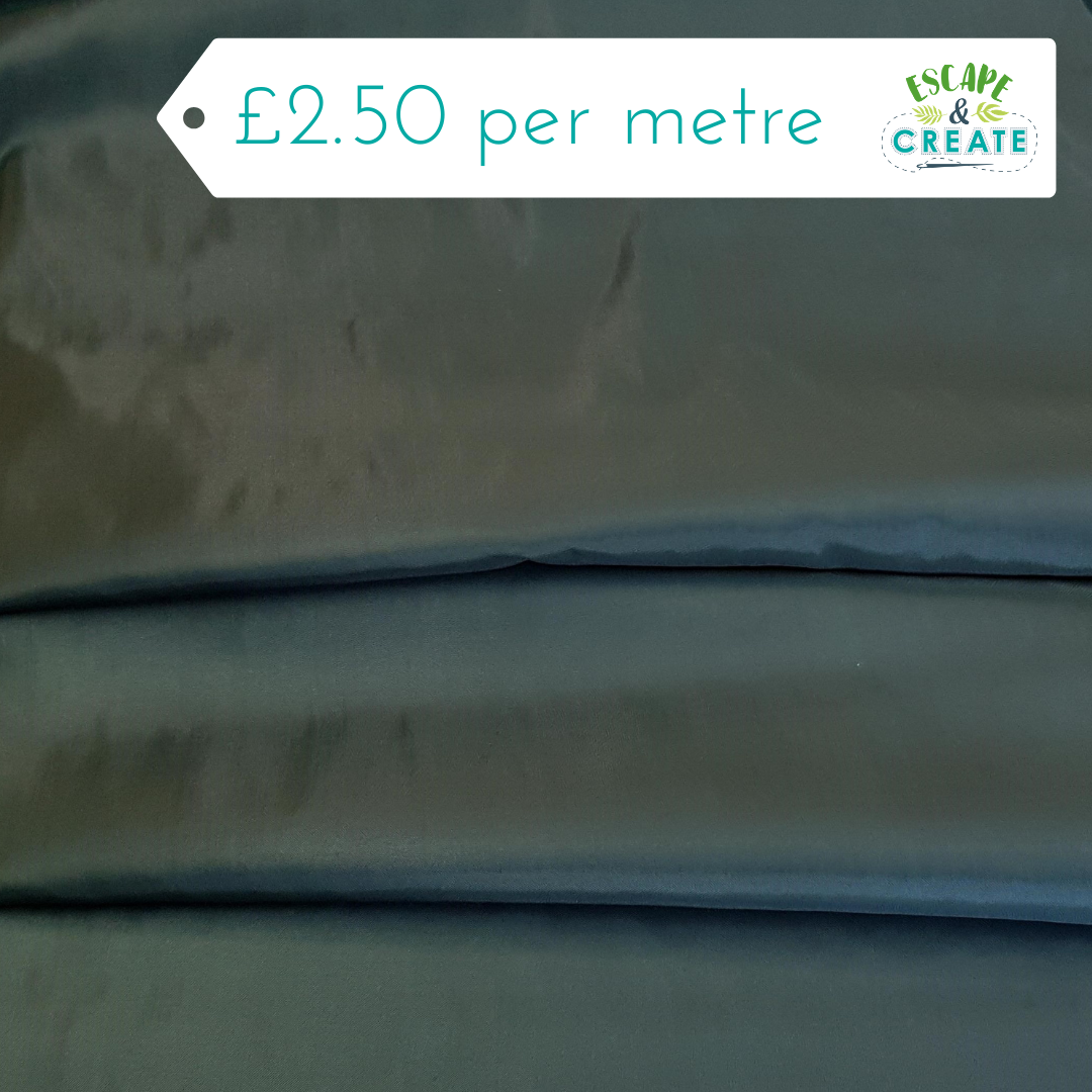 REMNANT Dress Lining Plain in Forest Green (140cm wide x 150cm ...