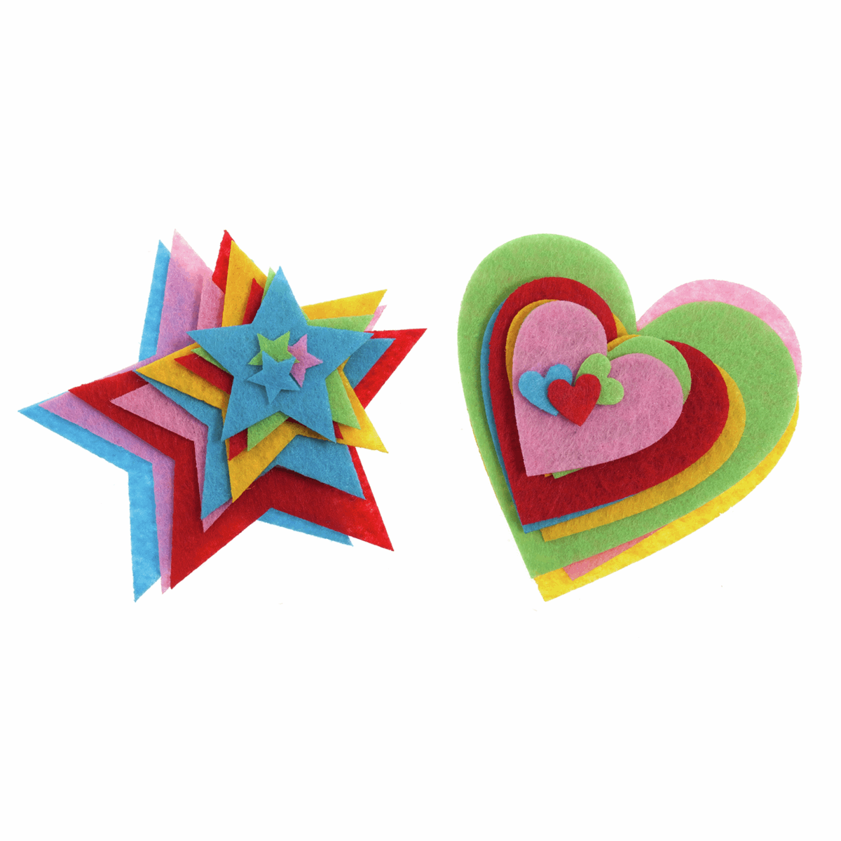 Felt Motif Set (Hearts/Stars) – Escape & Create
